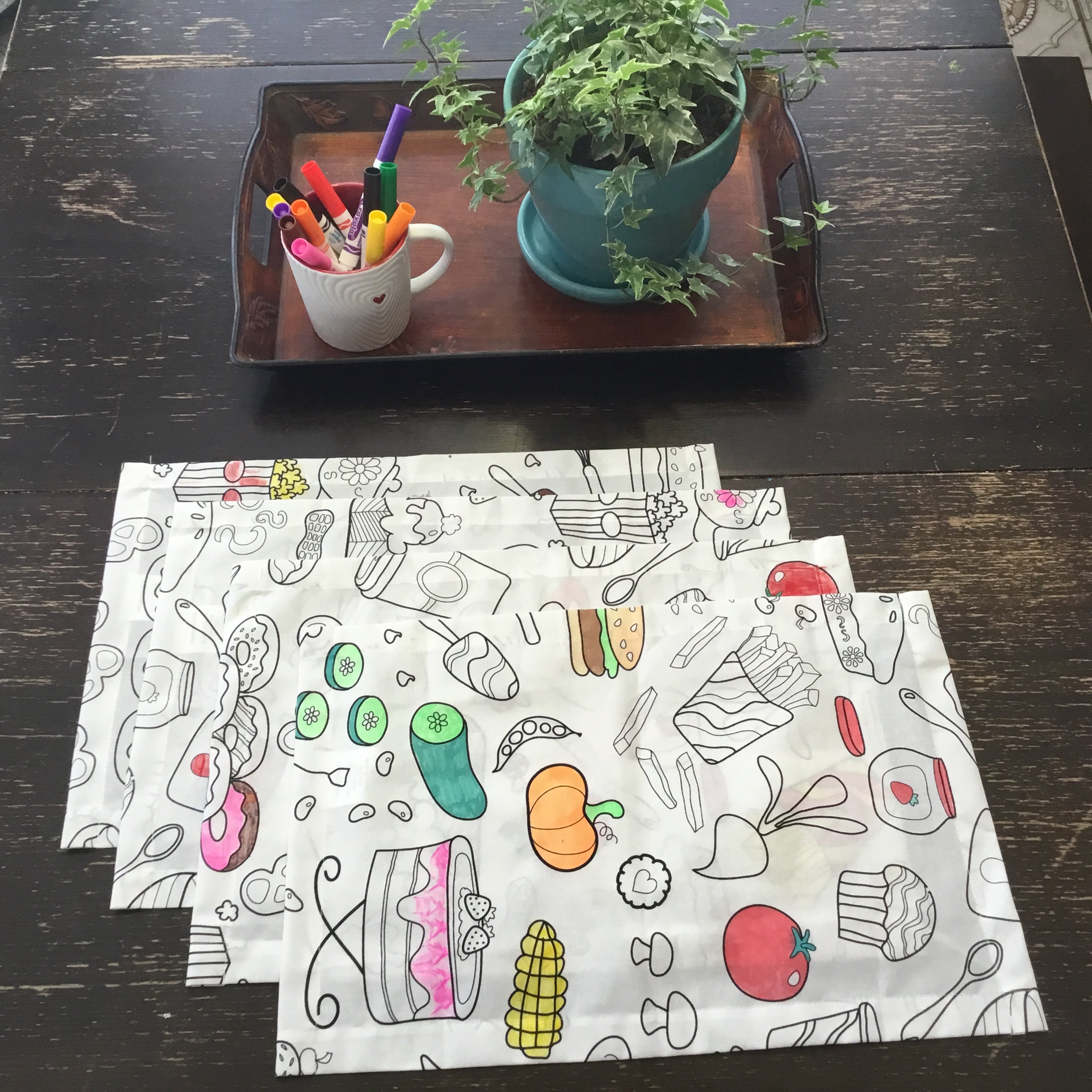 Food Fun Placemats – The Coloring Table