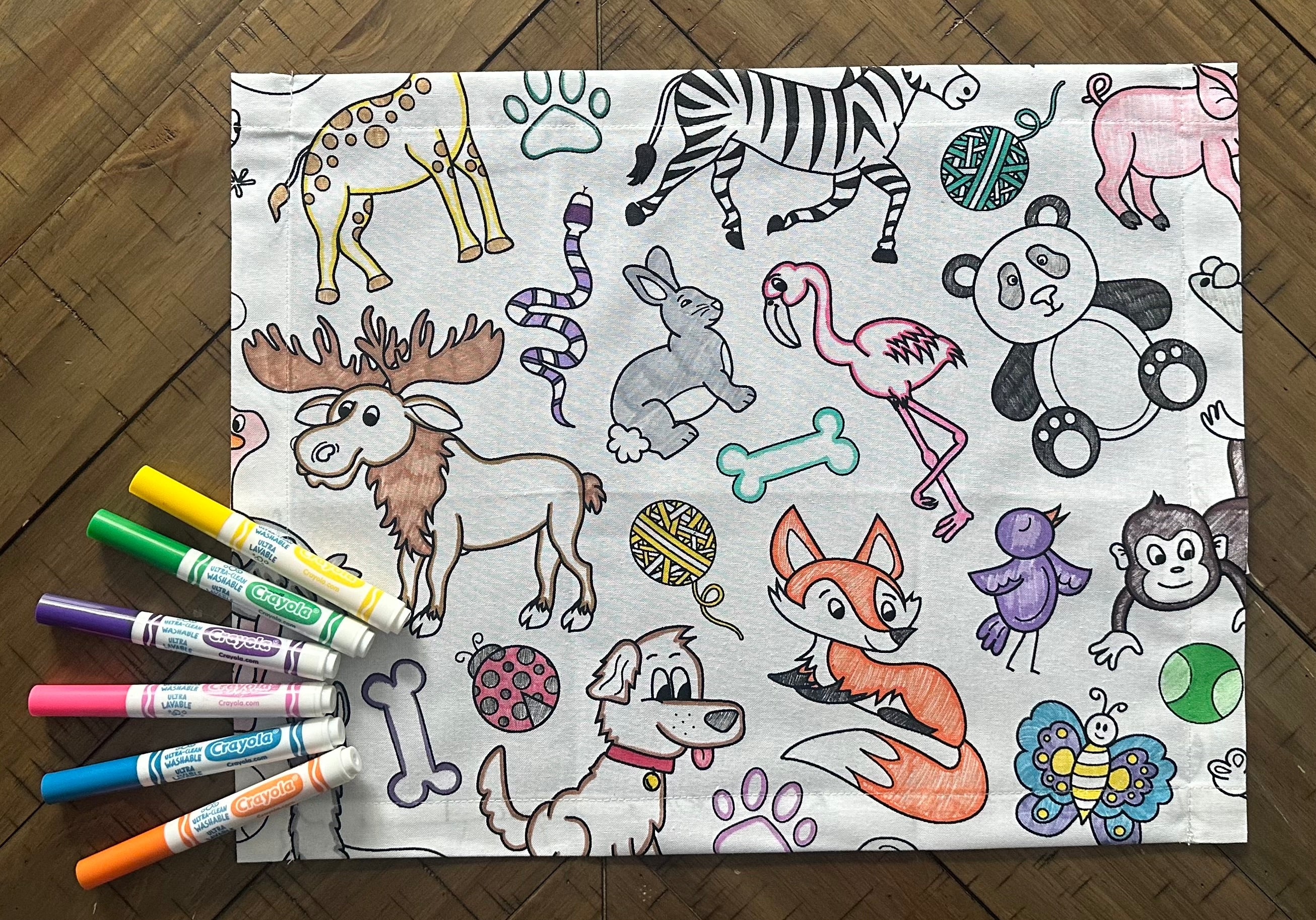 Animal Fun Placemats – The Coloring Table